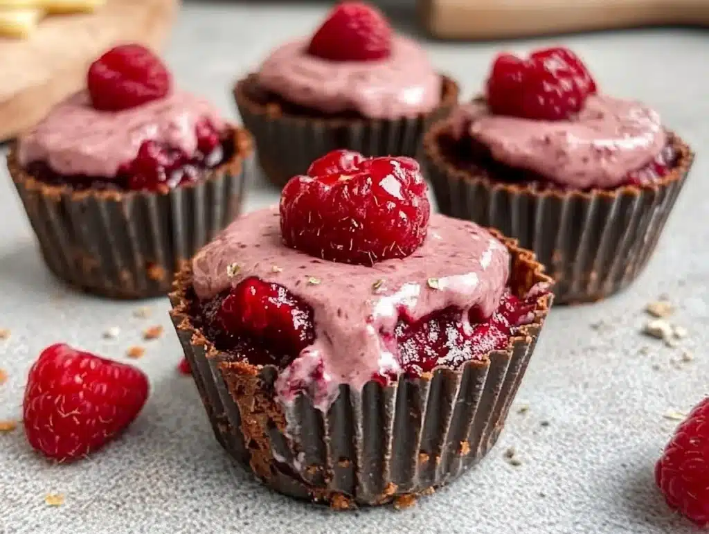 No-Bake Raspberry Mousse Cups : Easy Dessert